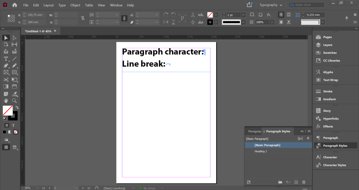 Paragraphs in InDesign | Olovs InDesign-kurser