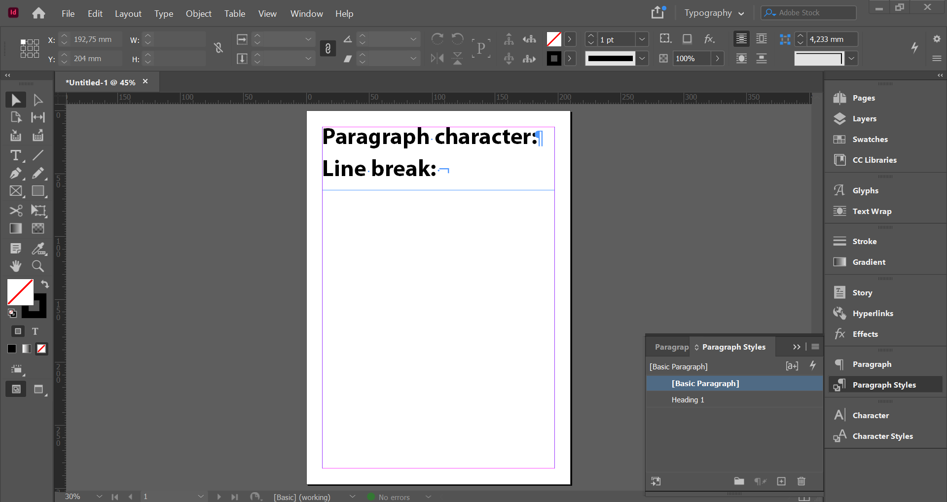 Paragraphs In InDesign Olovs InDesign kurser